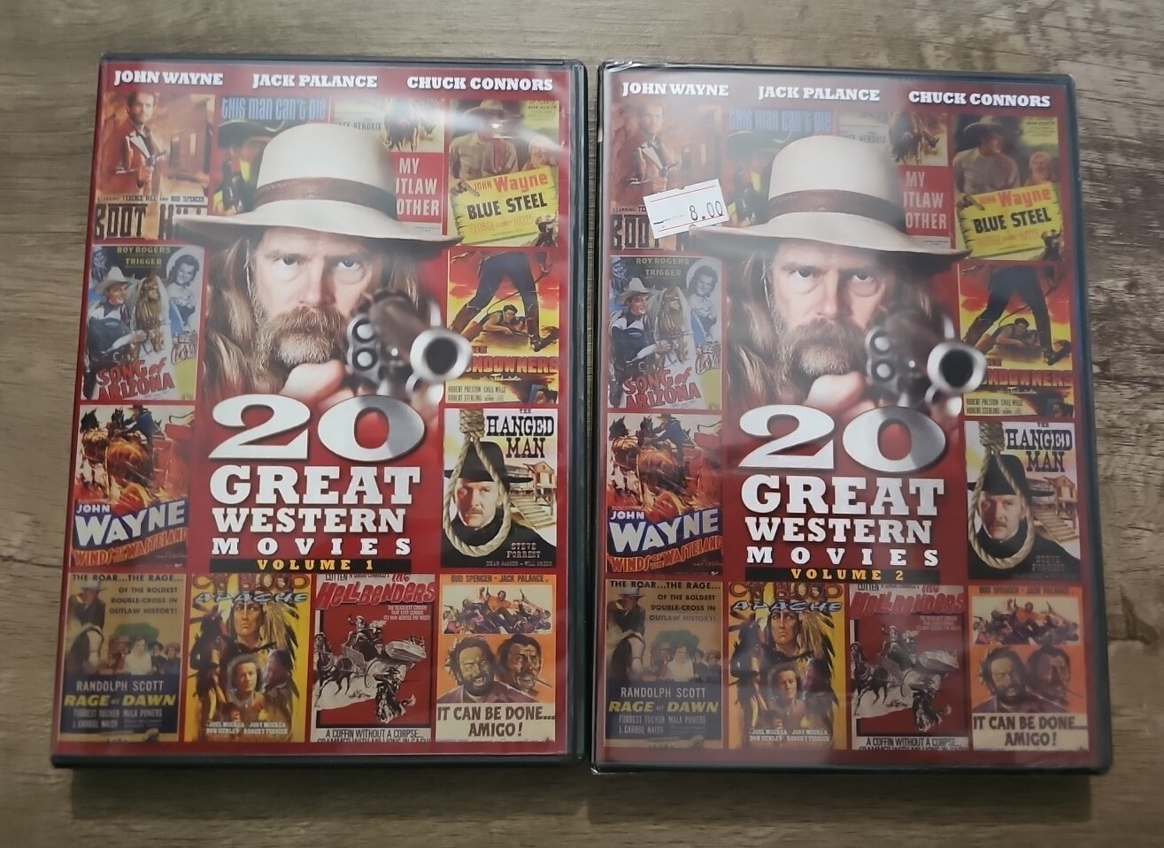 20 Great Western Movies DVD Set John Wayne Jack Palance Chuck Connors ...