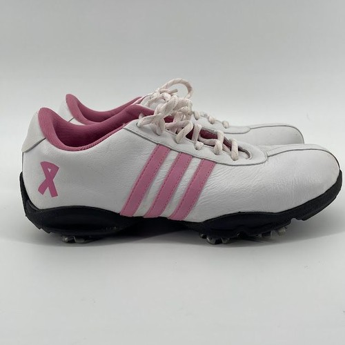 Adidas 7.5 Pink Ribbon Breast Cancer Awareness Golf Women's Athletic ...
