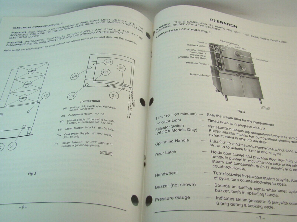 Vulcan VGL Gas Steam Kettles Install/Operate Manual VGL20,40,60 VGL20E ...