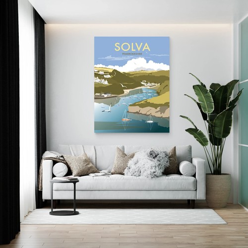 Solva Art Print by Dave Thompson - Available in multiple sizes A4 / A3 ...