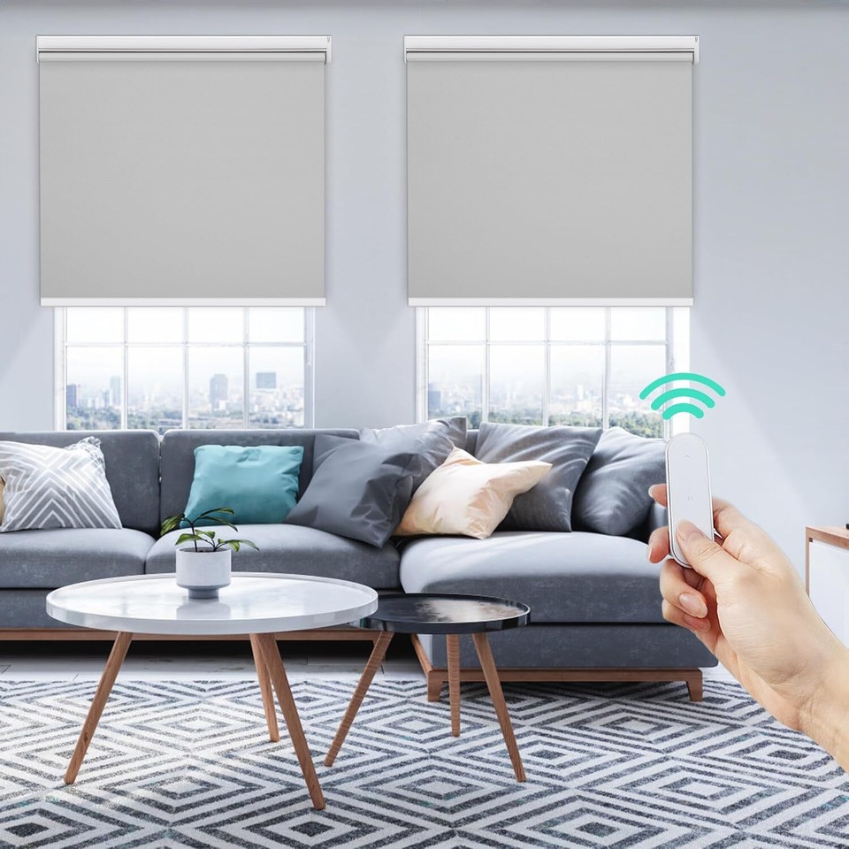 Motorized roller shutters with remote control, blackout smart roller ...