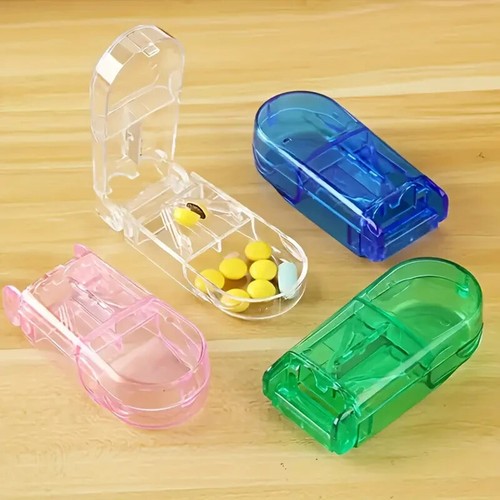 Pill Cutter Medicine Tablet Holder Safe Splitter Half Storage ...