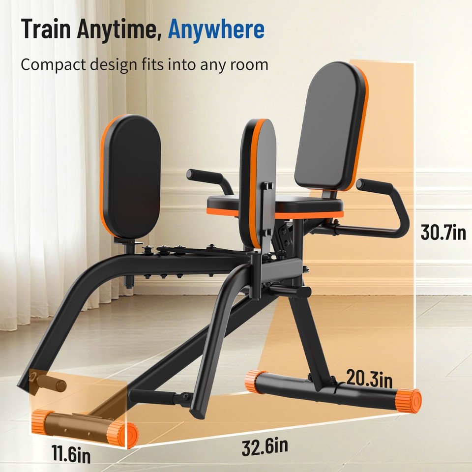 Hip Abductor/Adduction Machine for Home Gym, 6-Level Glute Machine ...