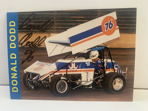 Autographed Donald Dodd Winged Sprint Car Racing Handout / Postcard | eBay