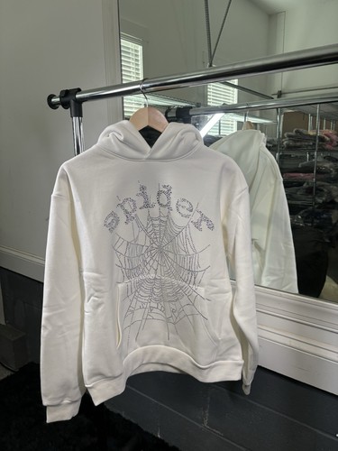 *BRAND NEW* Spider Worldwide “OG WHITE RHINESTONE” Hoodie (SIZE M) | eBay