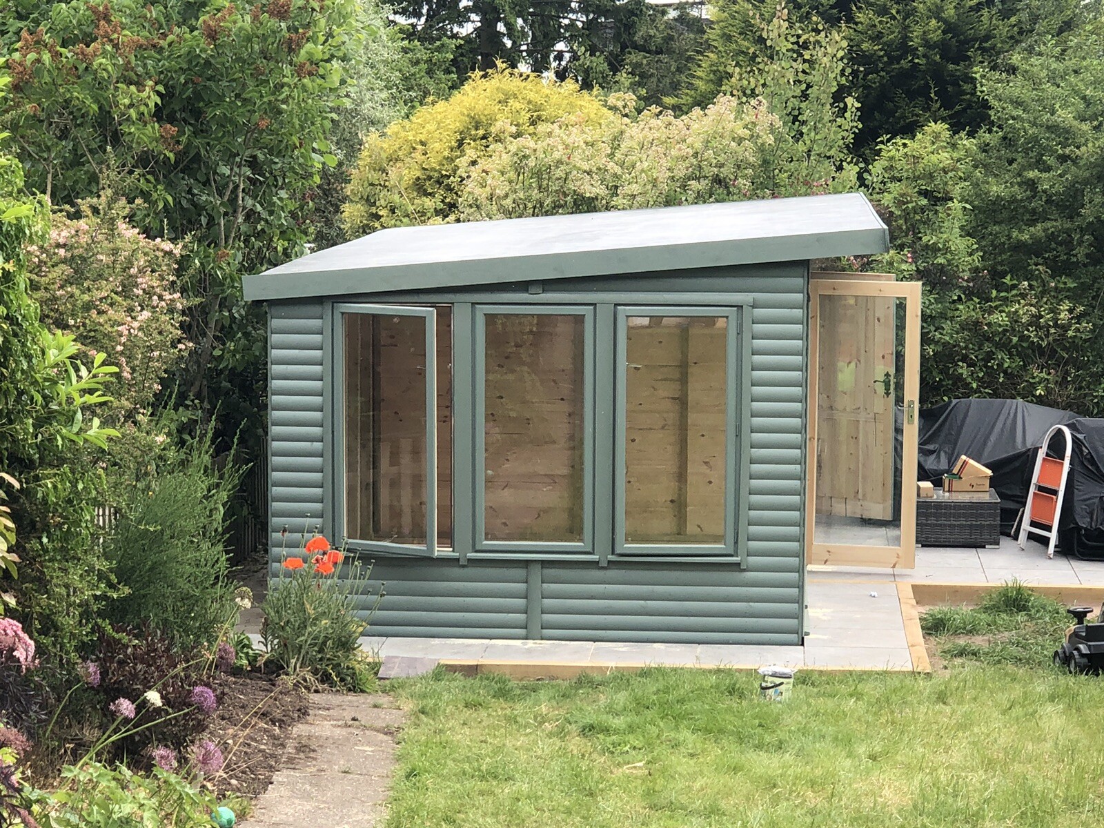 18ft X 10ft Free Assembly EPDM rubber roof Home Office Garden Room ...