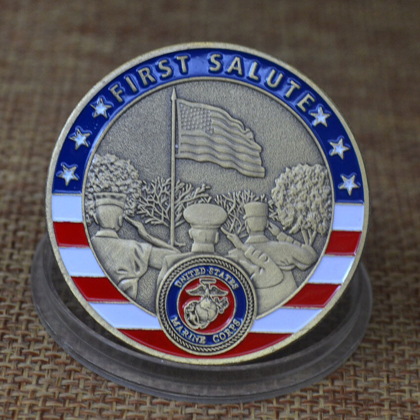 Marine Corps Challenge Coin Marine Corps First Salute Challenge Coin ...