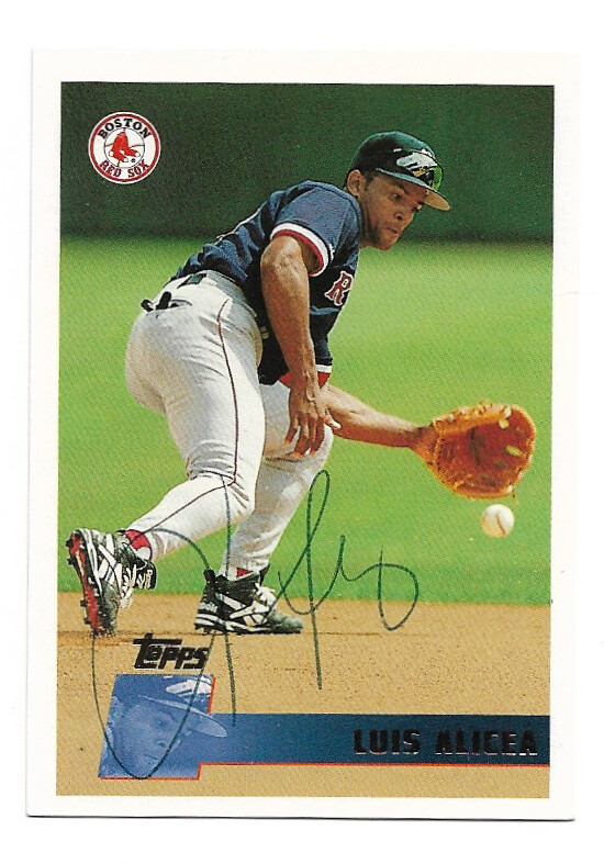 LUIS ALICEA SIGNED BASEBALL 1996 TOPPS CARD #377 AUTO BOSTON RED SOX | eBay