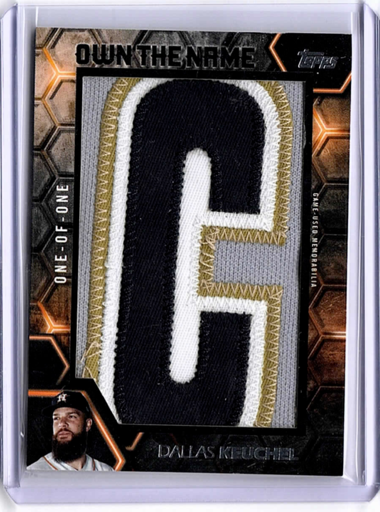 Dallas Keuchel Topps 2018 Own The Name Relic Patch 1/1 Houston Astros ...