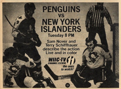 1973 NHL HOCKEY TV AD PITTSBURGH PENGUINS vs NEW YORK ISLANDERS Sam ...