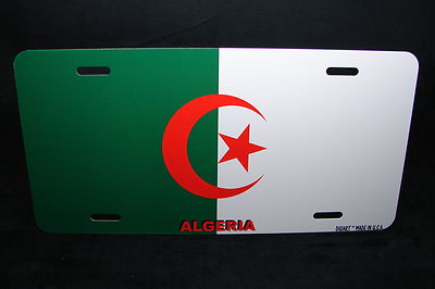 ALGERIA FLAG METAL NOVELTY LICENSE PLATE TAG FOR CARS Acenyal n Dzayer ...