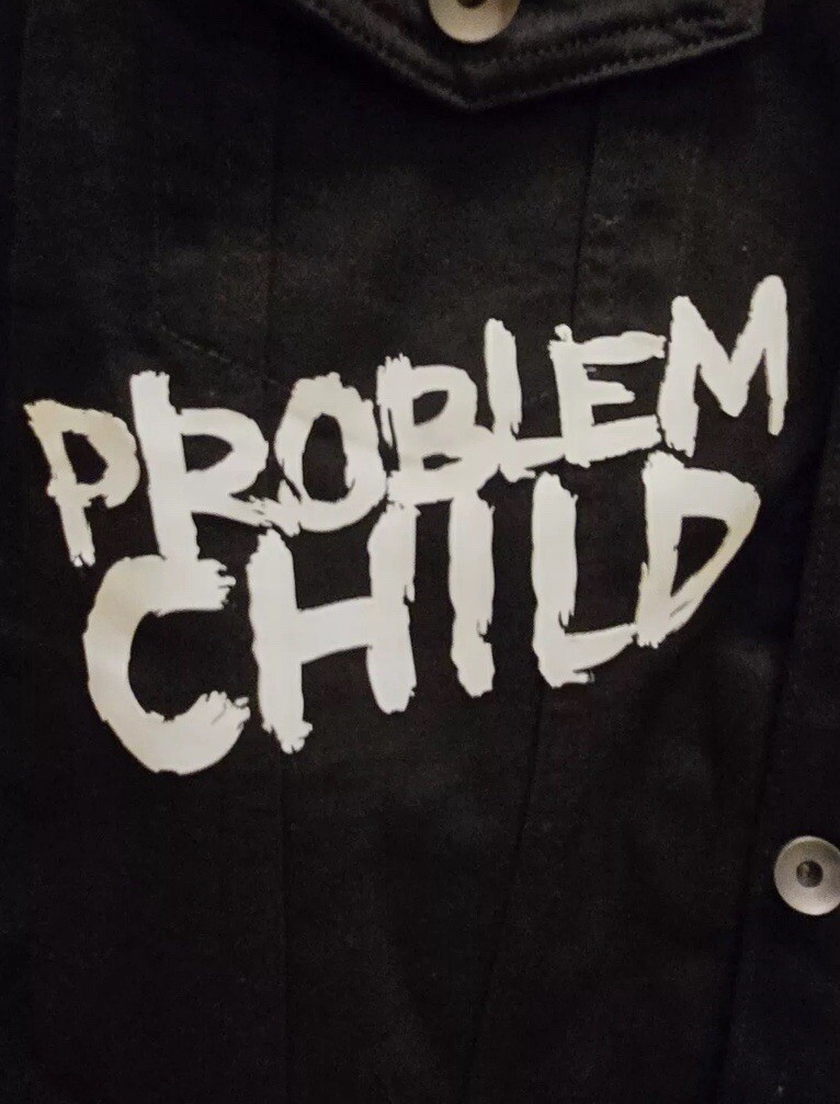 The Simpsons Bart Problem Child Jeans Black Denim Jacket Men's MEDIUM ...