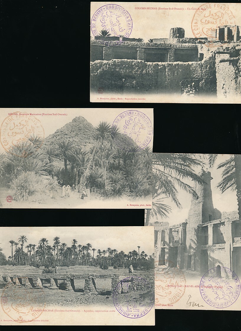 FRENCH ORAN c1930 FIGUIG + BENI OUNIF HANDSTAMPS on 4 PPCs SAIDA | eBay