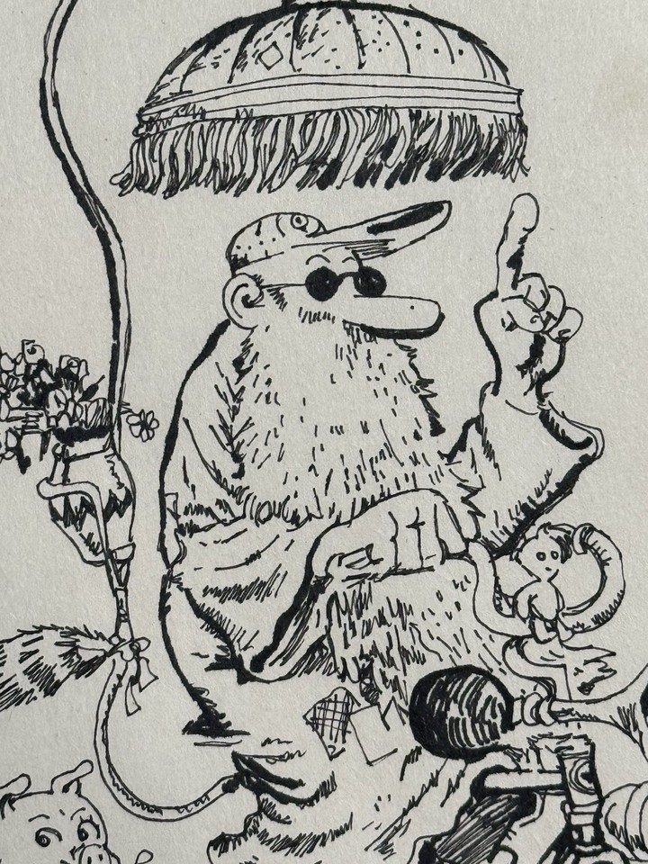 Robert Crumb (Handmade) Drawing On Old Paper Signed & Stamped, Vtg art ...