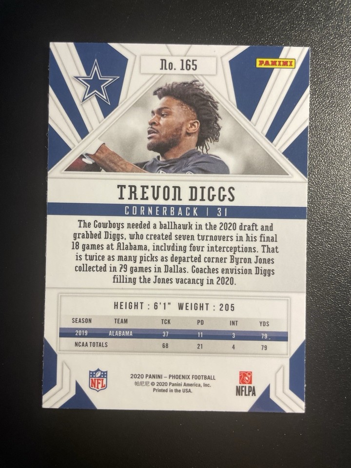 2020 Phoenix Fire Burst Trevon Diggs Rookie Rc Dallas Cowboys #165 | eBay