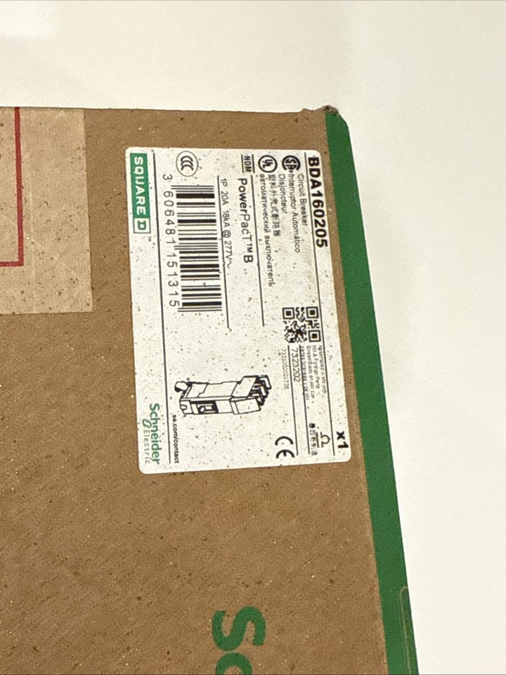 Square D BDA160205 BD20 1 POLE 20A POWER PACT CIRCUIT BREAKER | eBay