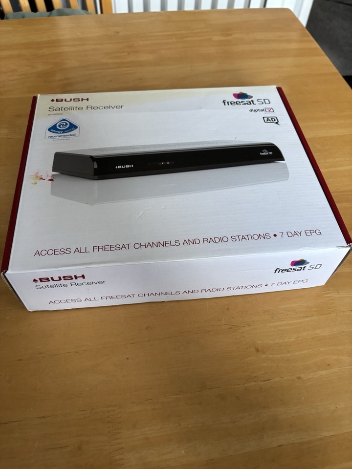 Bush Freesat SD Satellite TV Receiver Set Top Box Remote & Scart ...