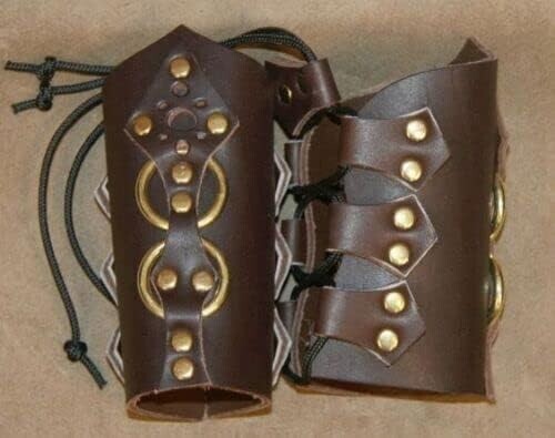 Roman Leather Arm Guards Medieval Reenactment Vambraces Guard Pair Xmas ...