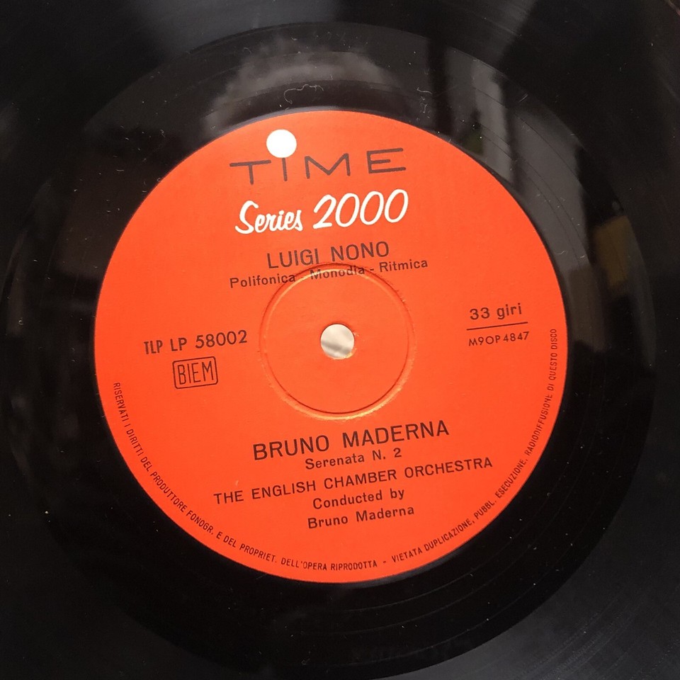 Nono / Maderna / Berio – Poly Serenata Unterschiede LP Ex + Ita Tlp LP ...