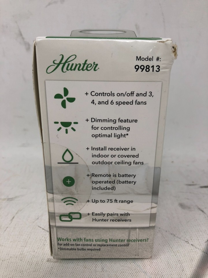 Hunter Ceiling Fan Remote Control ~ Model 99813 4-Button Remote w ...