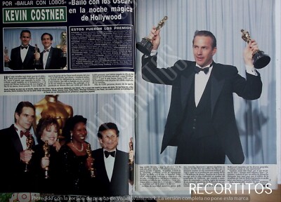ritagli 2435 los oscars kevin costner jeremy irons kathy bates whooppi ...