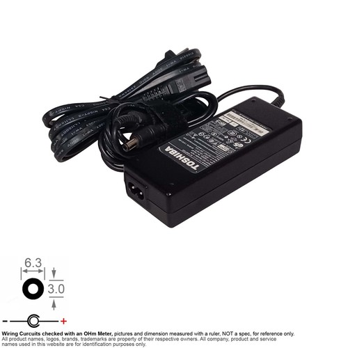 Power Adapter AC DC 6330 15Vdc DC15V 15V 5.0A 5A Toshiba PA3469U-1ACA ...