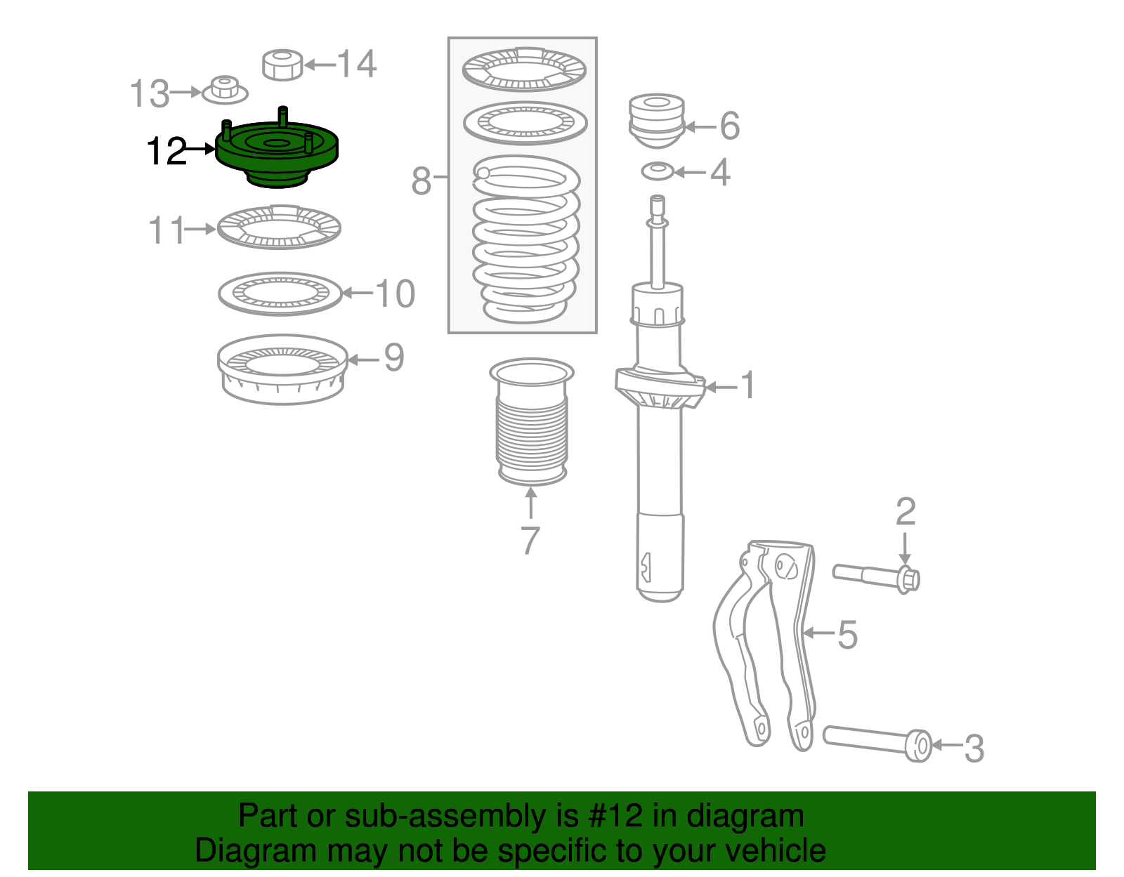 Genuine Jaguar Strut Mount T4N16301 for sale online | eBay