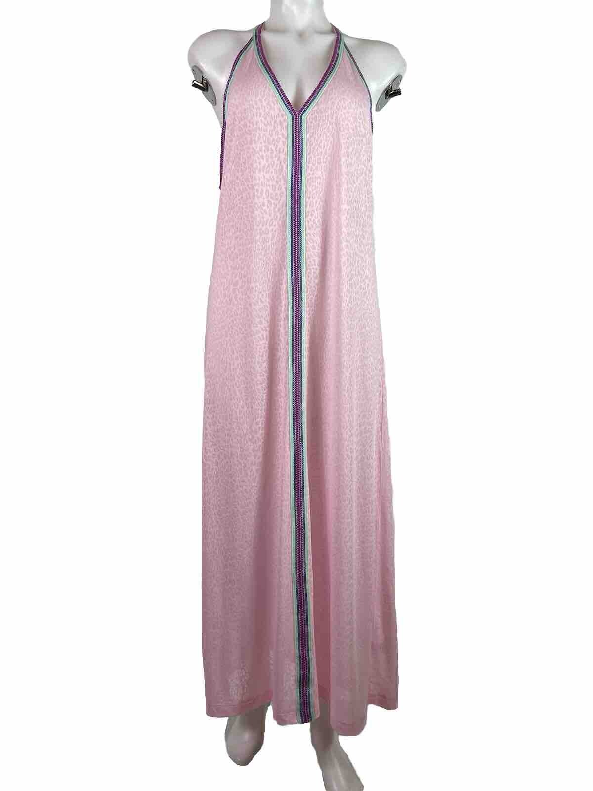 Pitusa Inca Cheetah Sundress Pink Maxi Beach Racerbac… - Gem