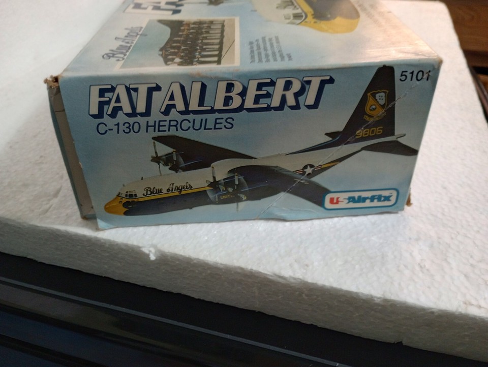 1980 USAirfix 1/72 C-130 Hercules Fat Albert Blue Angels Model Kit 5101 ...