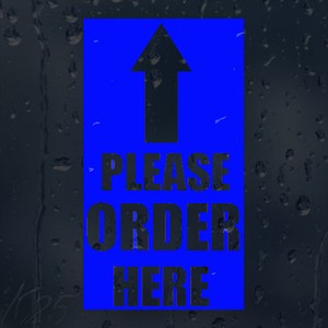 Please Order Here Sign Decal Vinyl Sticker For Shops Pubs Hotels Cafes ...