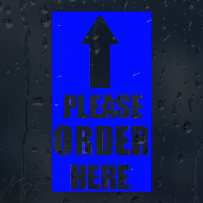 Please Order Here Sign Decal Vinyl Sticker For Shops Pubs Hotels Cafes ...