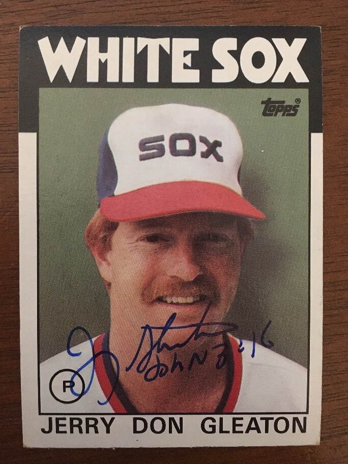 JERRY DON GLEATON 1986 TOPPS AUTOGRAPHED SIGNED AUTO BASEBALL CARD ...