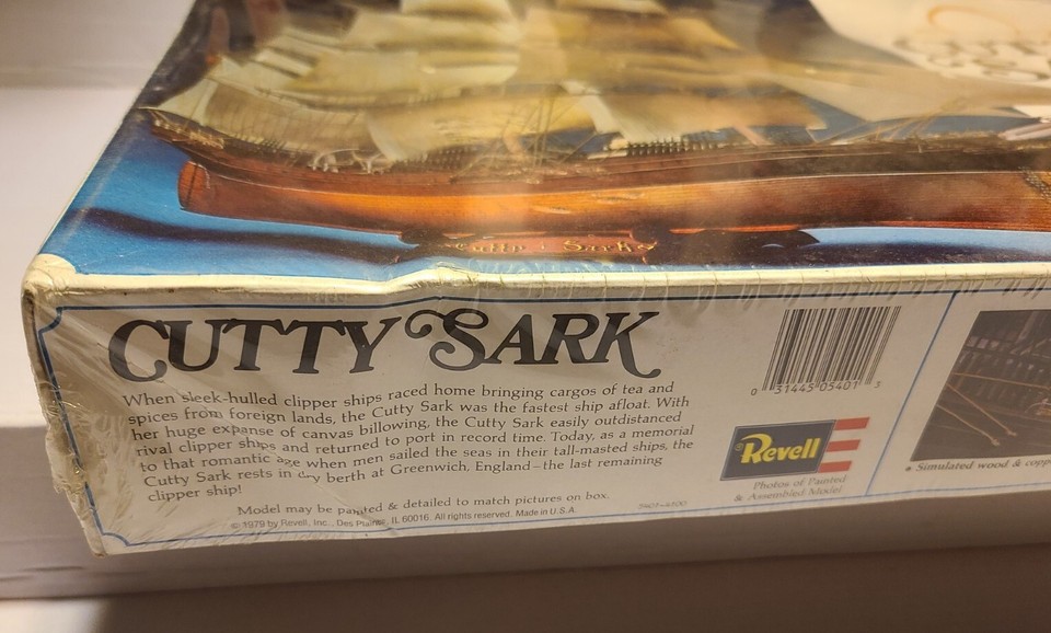 NEW SEALED Revell Cutty Sark Clipper Ship 16" Long Vintage 1979 Model ...