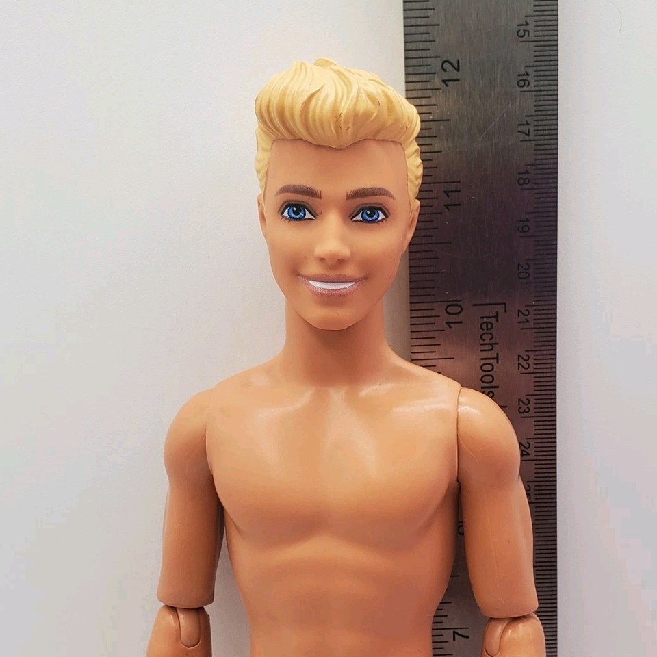 Mattel Ken Articulated Hybrid Blonde Hair, Blue Eyes. Chair Not ...