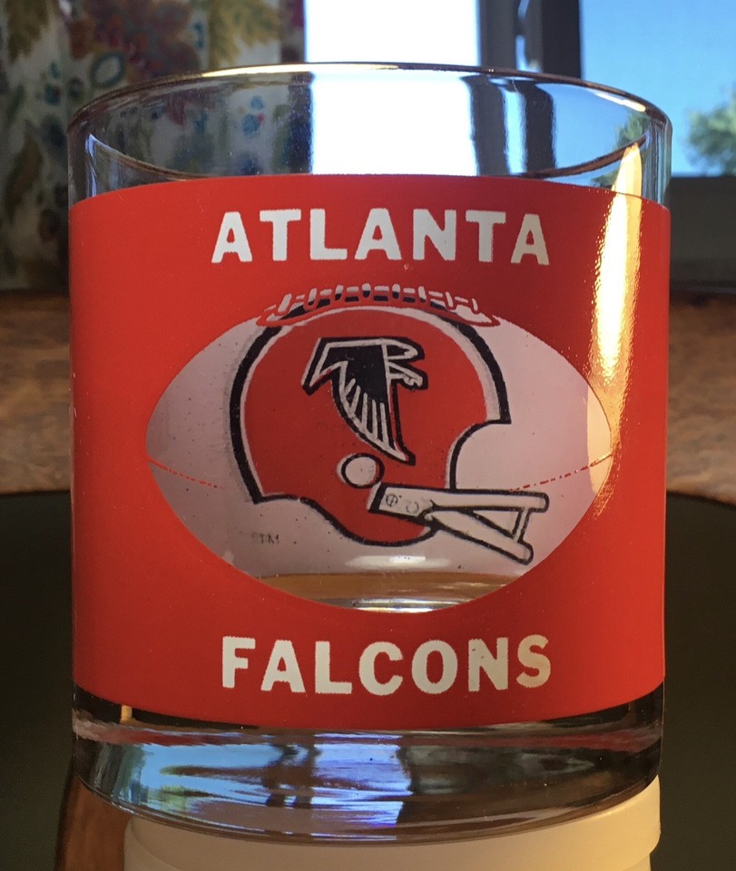 Pair Of Atlanta FALCONS Vintage 1970’s Houze Art ~Whiskey Tumbler ...