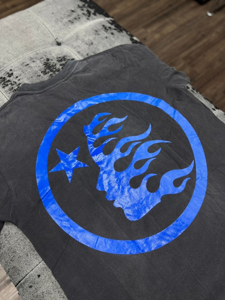 Hellstar Core Blue Logo T Shirt Size Large With NFC Tag | eBay