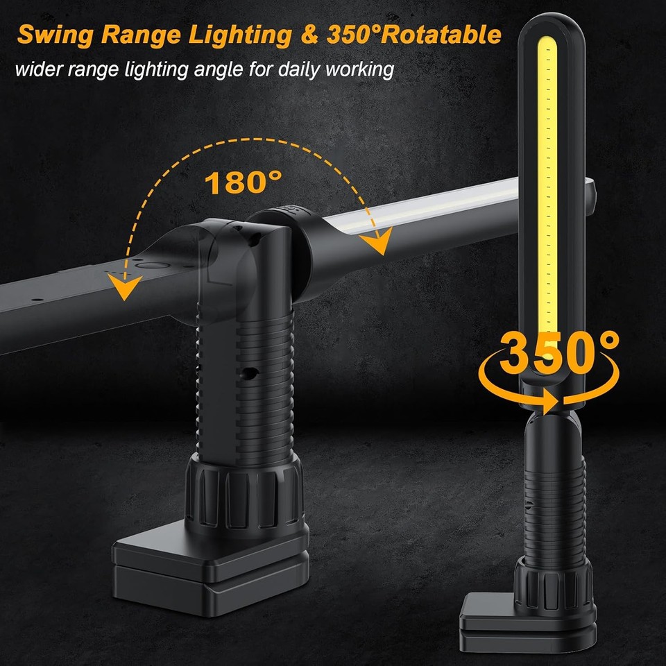 Rechargeable Mechanic Work Lights, Portable Magnetic LED Light Bar with ...