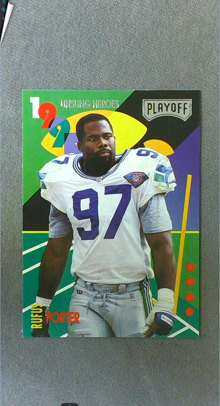 1995 Playoff Prime Unsung Heroes Silver #25 Rufus Porter Seahawks | eBay