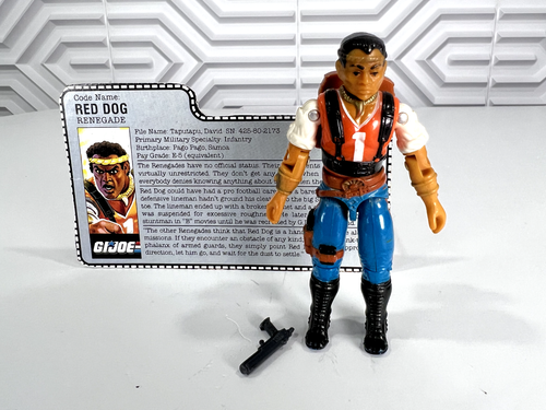 Vintage G.I. Joe Red Dog Version 1 1987 Renegades, Complete with File ...