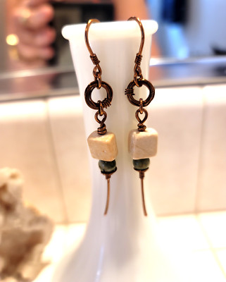 Handmade Antique Copper Riverstone and Australian Jasper Jewelry ...