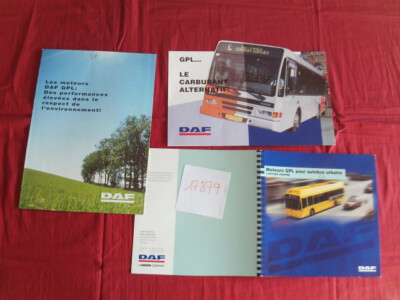 N° 17879 / DAF autobus urbain à moteur GPL / 3 dépliants 1996-1997 ...