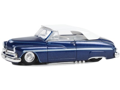 1950 MERCURY EIGHT CONVERTIBLE LOWRIDER DARK BLUE 1/64 CAR BY ...