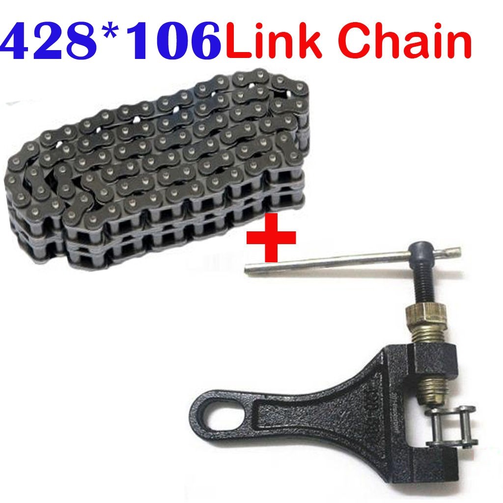 428 106 Links Drive Chain ATV Quad Motorcycle Dirt Pit Bike SSR 110CC ...