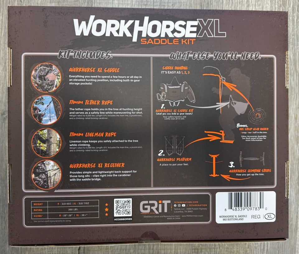 Tethrd Grit XL Saddle Mossy Oak Bottomland New | eBay
