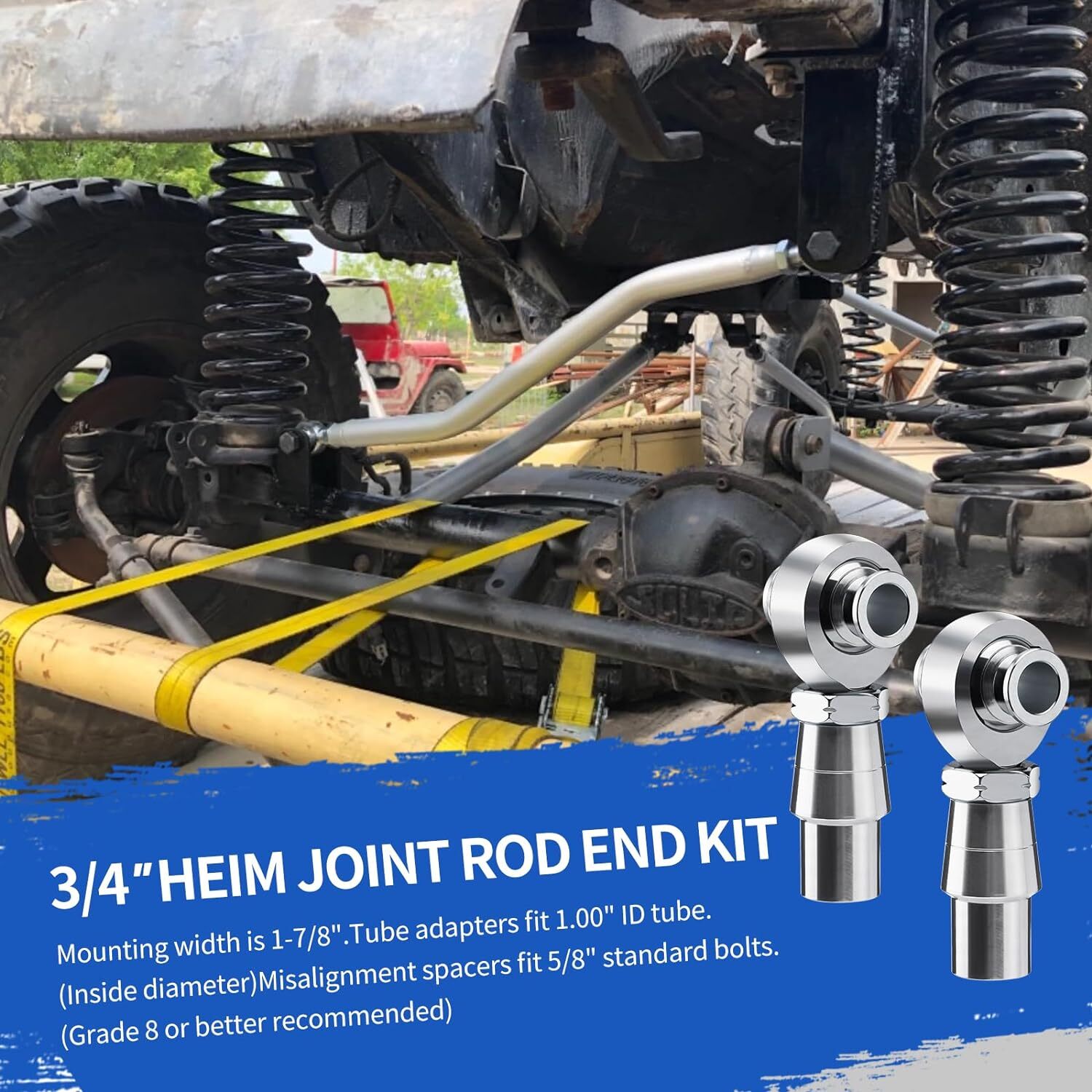 4 pcs 3/4” Joint Rod End Adapter Kit Right & Left Hand Thread Ball ...