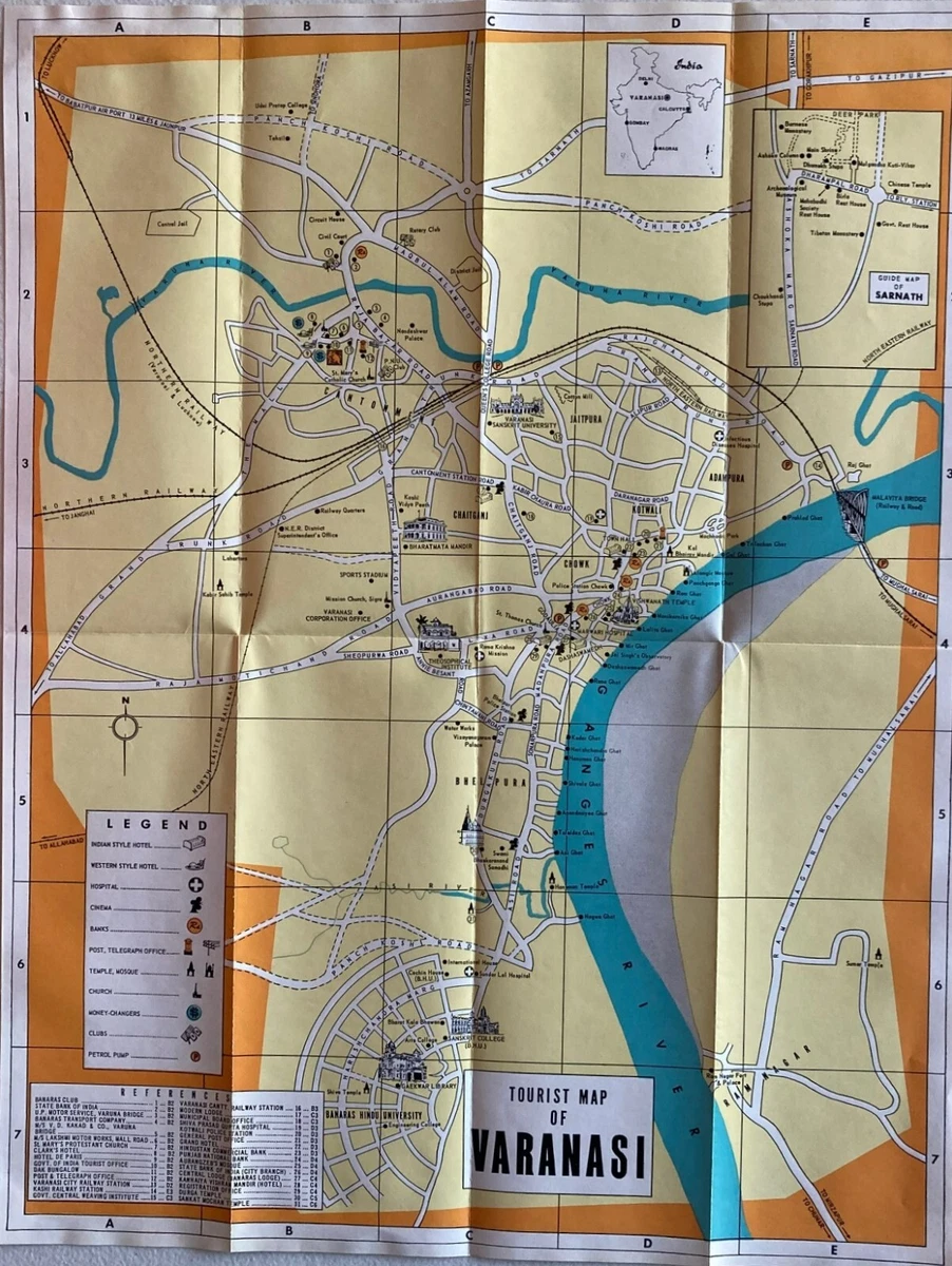 Varanasi India Map