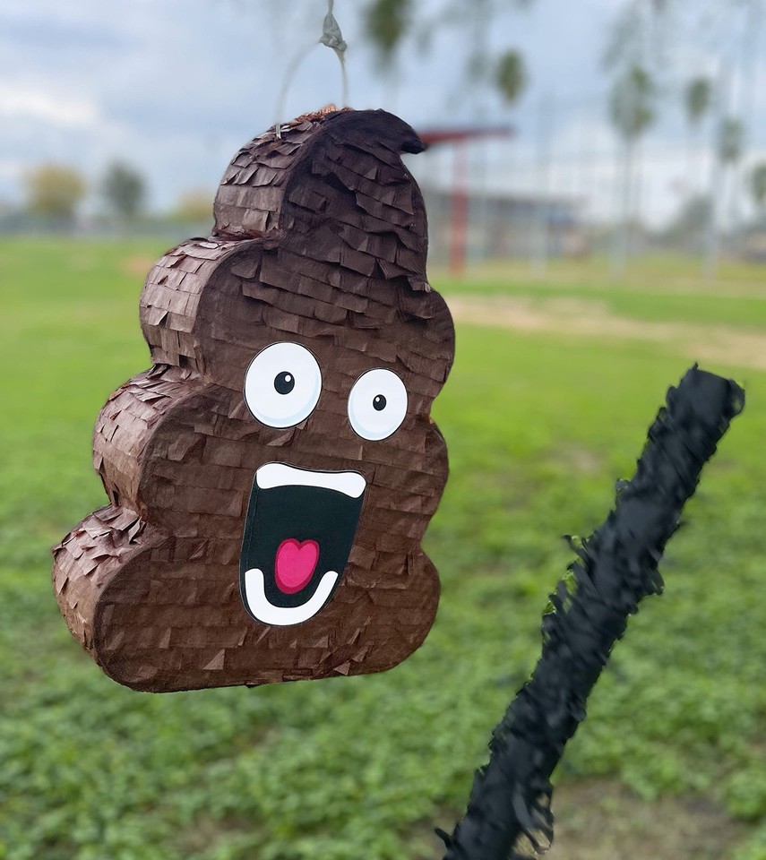 Funny Poop Piñata 4-Piece Set perfect for Birthday Parties, Decorations ...