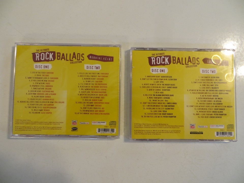 The Ultimate Rock Ballads Collection - CD (3 of 8 Disc) 2007 Time Life ...