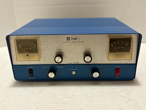 Excellent vintage Knight T175 ham radio linear amplifier sweep tube amp ...