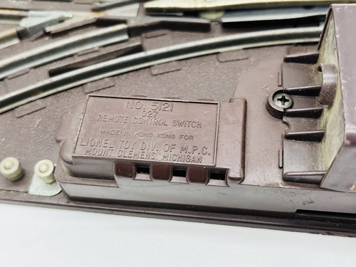 LIONEL O-27 LEFT HAND REMOTE CONTROL SWITCH LH TURNOUT 6-5121 NO BOX ...